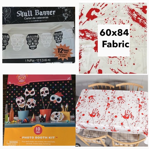 Halloween | Party Supplies | Halloween Party Kit Bloody Clothe Skulls ...